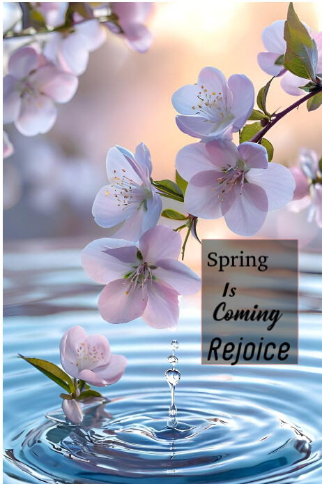Plantilla de Purple Pastel Spring Is Coming Poster | PosterMyWall