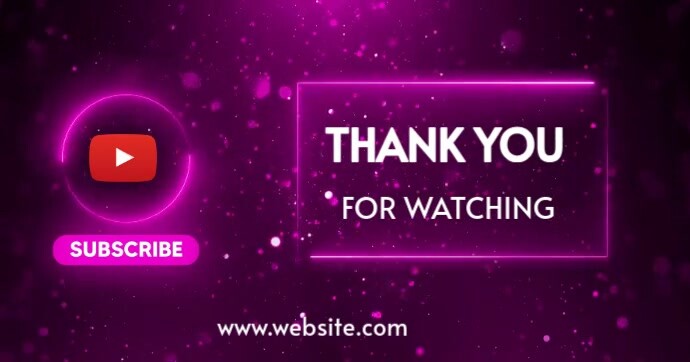 Purple Pastel Thank You For Watching Facebook Shared Image Template ...
