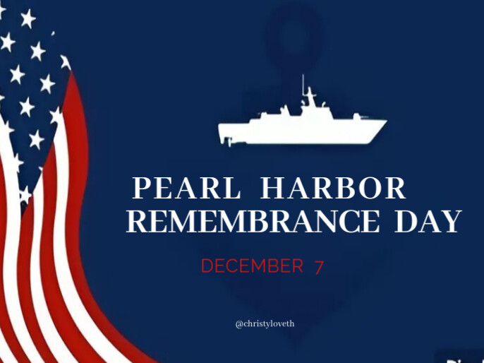 Purple Pearl Harbor Remembrance Day Presentation Template | PosterMyWall