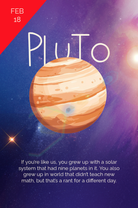 Purple Pluto Poster Template | PosterMyWall