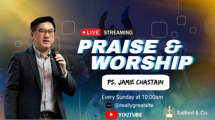 Copy of Purple Praise and Worship Service YouTube Thumbnail | PosterMyWall