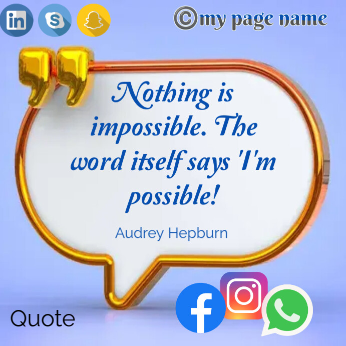 Purple Professional 3d Motivational Quotes Instagram Post Template ...