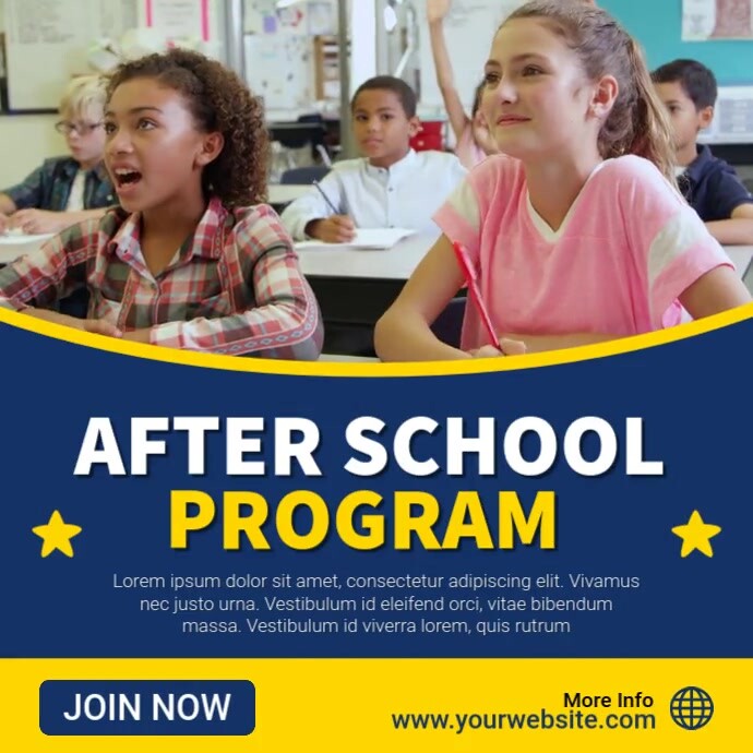 Copy of Purple Professional After School Program Instagram Post ...