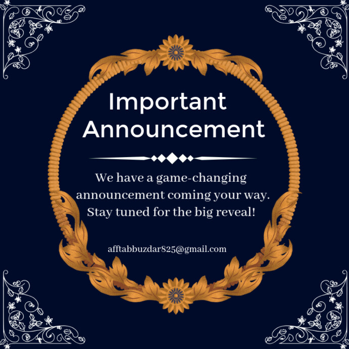 Purple Professional Announcement Notice Instagram Post Template ...