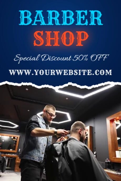 Purple Professional Barber Shop Poster Template | PosterMyWall