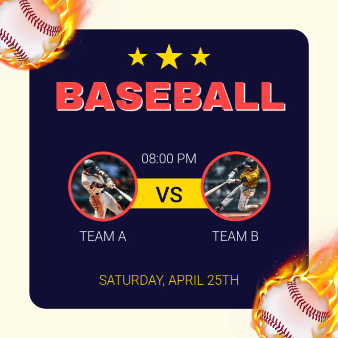 Copy of Purple Professional Baseball Instagram Post | PosterMyWall