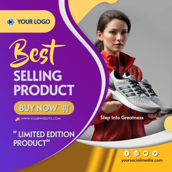Purple Professional Best Selling Product Promo Poster Instagram Post ...