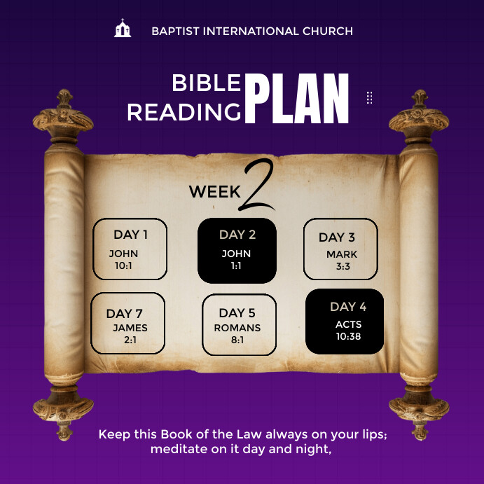 Purple Professional Bible Reading Plan Instag Template | PosterMyWall