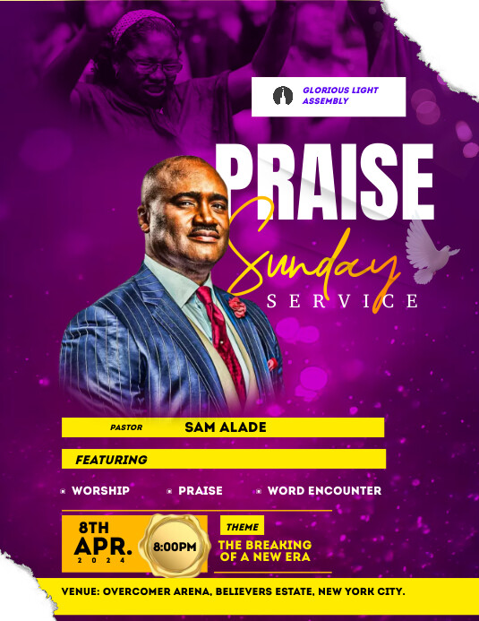 Purple Professional Bible Study, Church, Revi Template | PosterMyWall