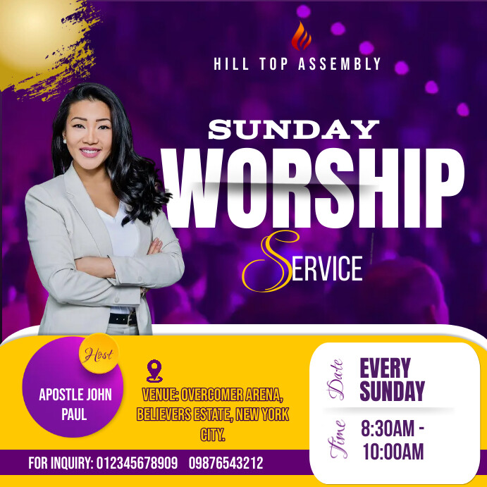 Copy of Purple Professional Bible Study, Church, Revi | PosterMyWall