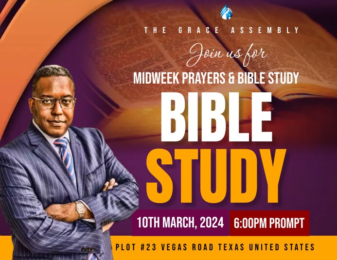 Copy of Purple Professional Bible Study Flyer (us Le | PosterMyWall