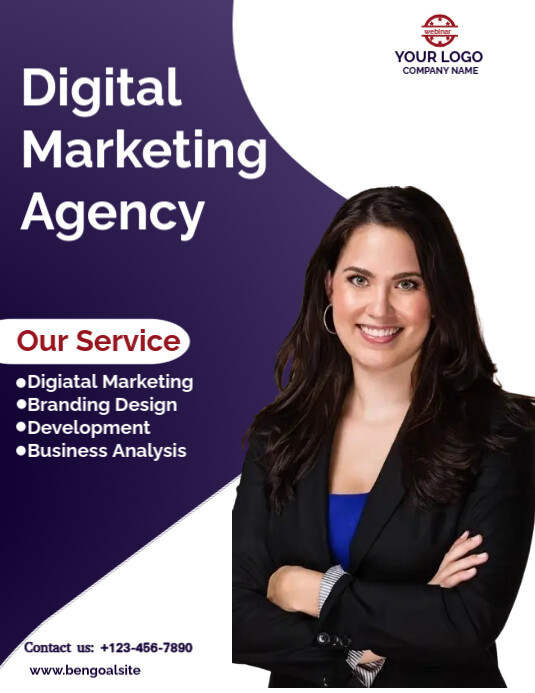 Modèle Purple Professional Business Flyer (us Letter | PosterMyWall