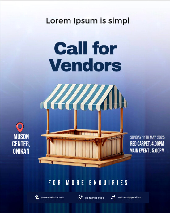 Plantilla de Purple Professional Call For Vendors Instagram Portrait ...