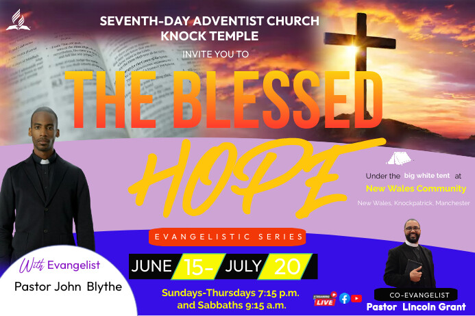 Purple Professional Church Crusade Poster Template | PosterMyWall