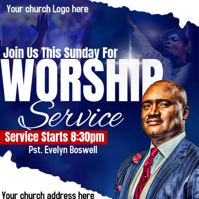 Purple Professional Church Design Flyer Instagram Post Template ...