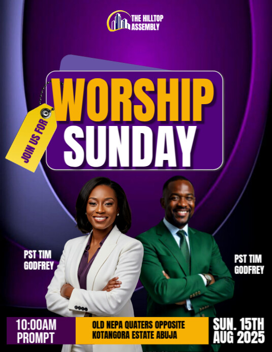 Purple Professional Church Flyer (us Letter) Template | PosterMyWall
