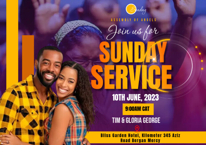 Modèle Purple Professional Church Flyer A4 | PosterMyWall