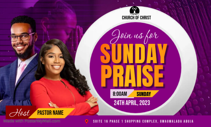 Purple Professional Church Flyer Us Legal Template | PosterMyWall
