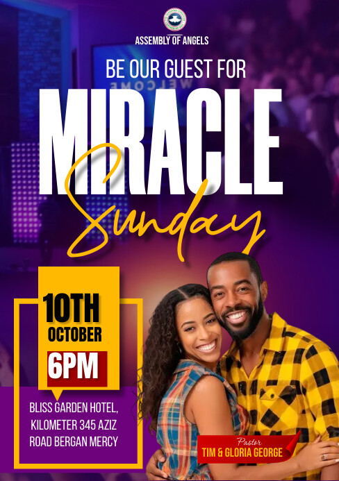 Purple Professional Church Flyers A5 Template | PosterMyWall