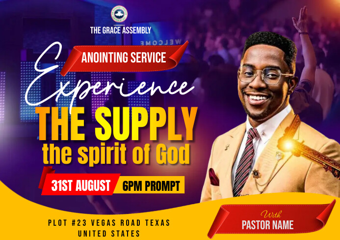 Purple Professional Church Flyers A5 Template | PosterMyWall