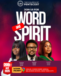 Purple Professional Church Flyers Instagram Portrait Template ...