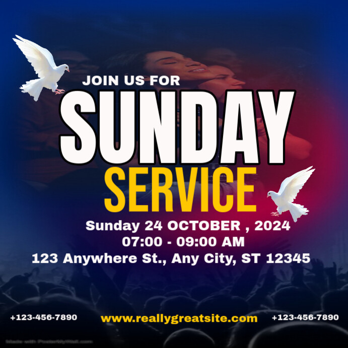 Plantilla de Purple Professional Church Instagram Post | PosterMyWall