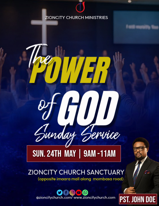 Purple Church Service Flyers Template | PosterMyWall
