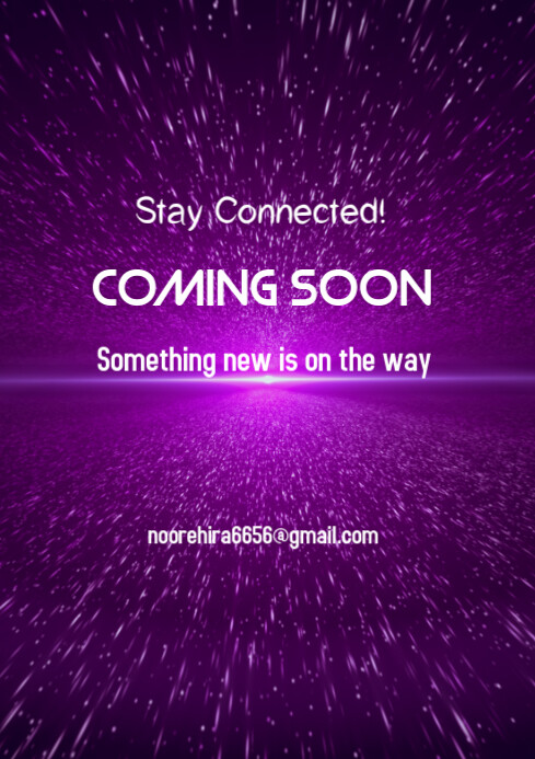 Purple Professional Coming Soon Announcement A4 Template | PosterMyWall