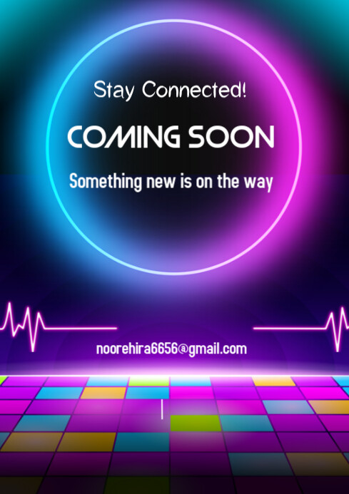 Purple Professional Coming Soon Announcement A4 Template | PosterMyWall