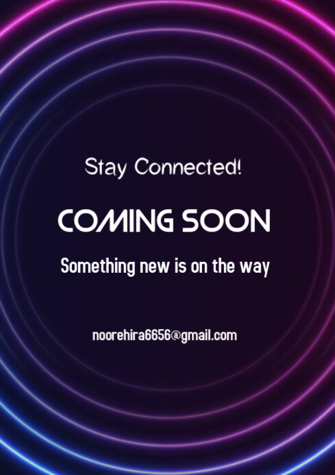 Purple Professional Coming Soon Announcement A4 Template | PosterMyWall