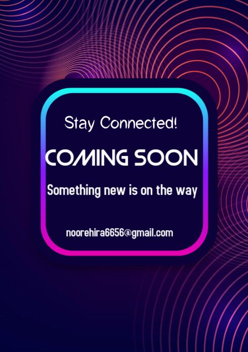 Purple Professional Coming Soon Notice A4 Template | PosterMyWall