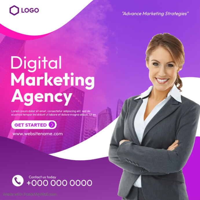 Purple Professional Corporate Business Instagram Post Template ...
