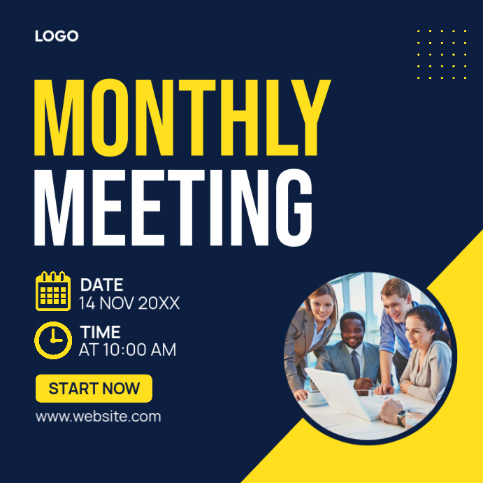 Purple Professional Corporate Business Meeting Instagram Post Template ...