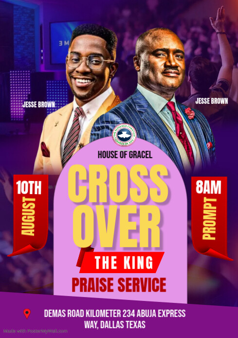 Copy of Purple Professional Cross Over Flyer A3 | PosterMyWall