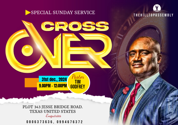 Purple Professional Crossover Service A3 Template | PosterMyWall