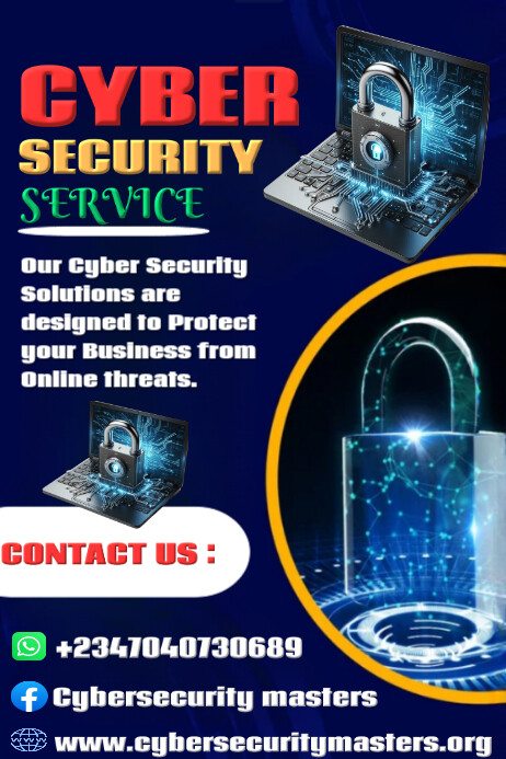 Purple Professional Cyber Security Poster Template | PosterMyWall