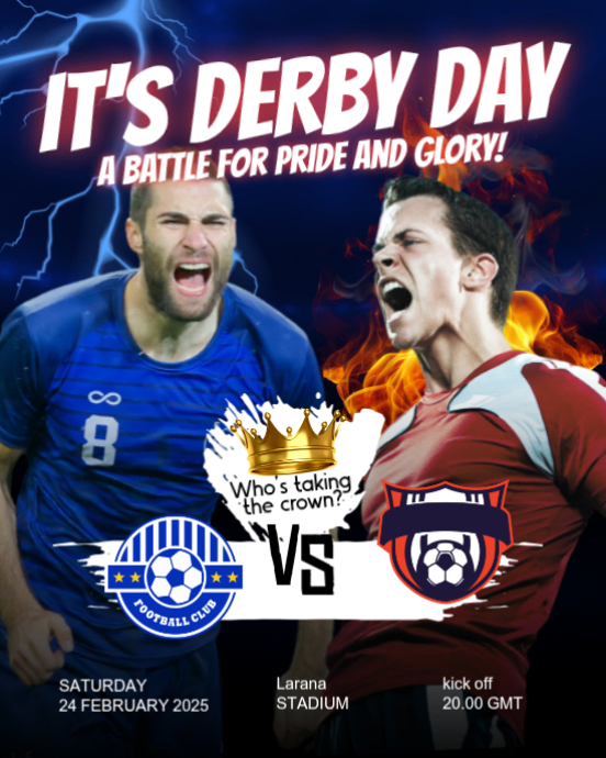 Purple Professional Derby Day Instagram Portrait Template | PosterMyWall