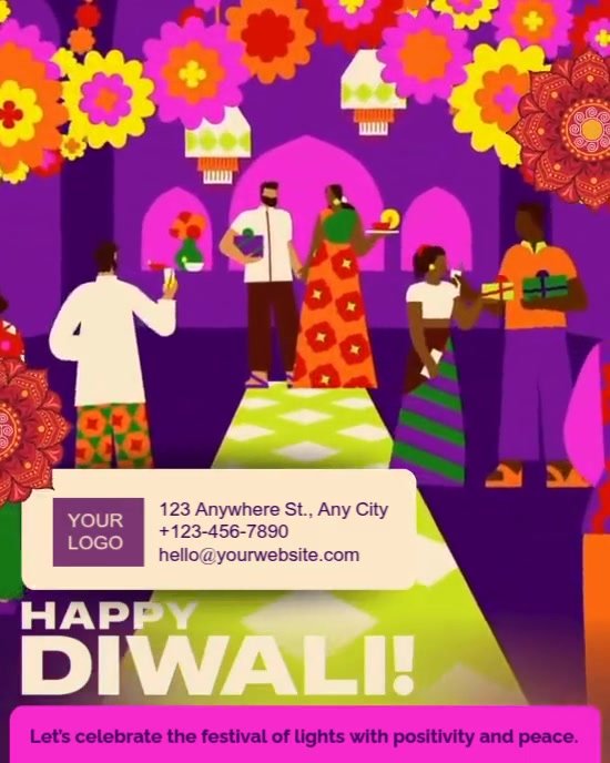 Purple Professional Diwali, Deepavali , Festival, Party, Instagram ...