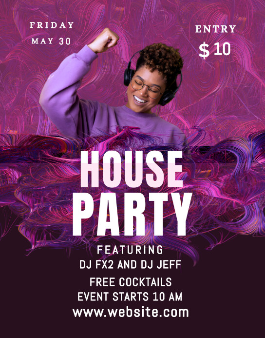 Purple Professional Dj Poster/wallboard Template | PosterMyWall