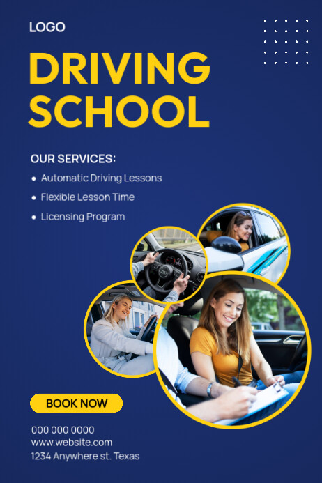 Copy of Purple Professional Driving School Poster | PosterMyWall