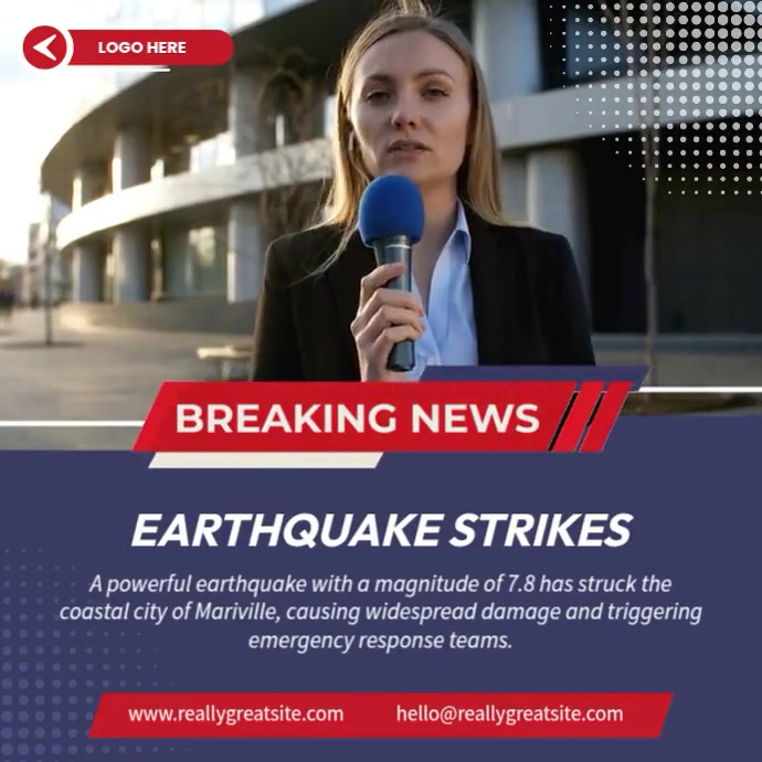 Purple Professional Earthquake Shakes The City Instagram Post Template ...