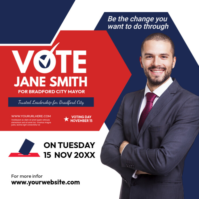 Purple Professional Election Candidate Instagram Post Instagram Post ...