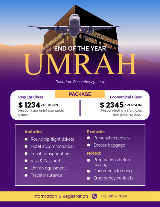 Copy of Purple Professional End Of The Year Umrah Flyer (us Letter ...