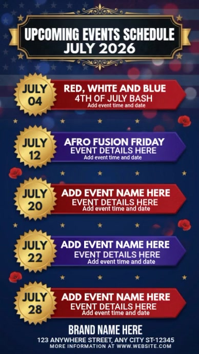 Modèle Event Schedule Facebook Story | PosterMyWall