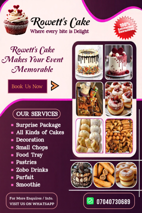 Purple Professional Fast Food Restaurant Poster Template | PosterMyWall