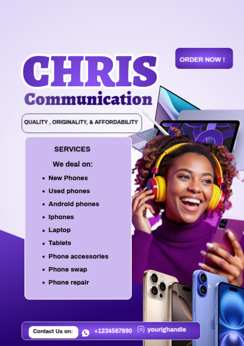 Purple Professional Gadget Flyer A3 Template | PosterMyWall