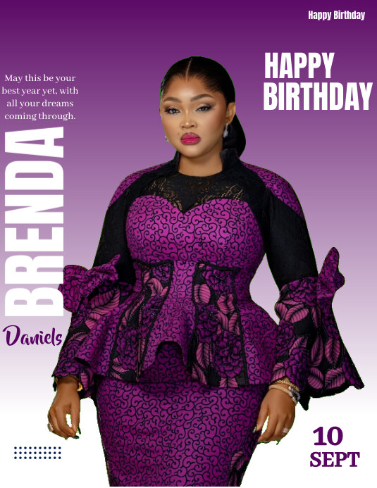 Purple Professional Happy Birthday Templates | PosterMyWall