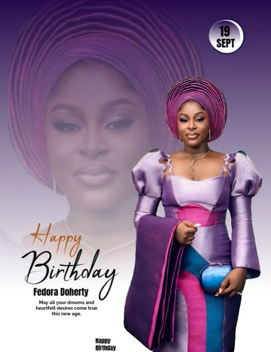 Plantilla de Purple Professional Happy Birthday Templates | PosterMyWall