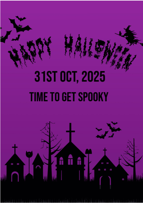 Plantilla de Purple Professional Happy Halloween Flyers Template A4 ...