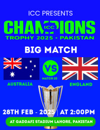 ICC CHAMPIONS TROPHY 2025 Template | PosterMyWall